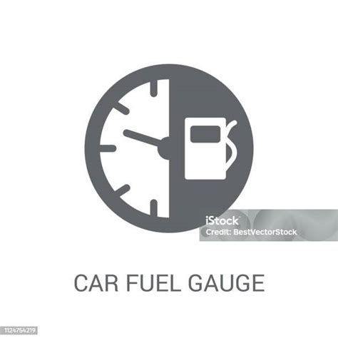 자동차 연료 게이지 아이콘입니다 트렌디한 자동차 연료 게이지 자동차 부품 컬렉션에서 흰색 바탕에 로고 개념 0명에 대한 스톡 벡터 아트 및 기타 이미지 Istock