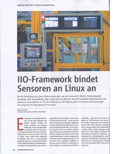 Iio Framework Bindet Sensoren An Linux An