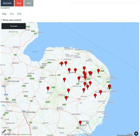 plot postcodes on map enter csv list of postcodes optionally label