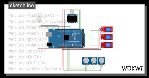 oled with analog in and relais wokwi esp32 stm32 arduino simulator