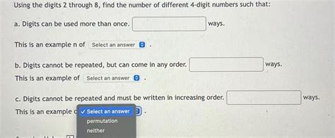 [answered] using the digits 2 through 8 find the number of different 4 kunduz
