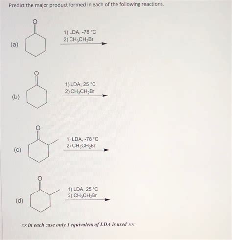 Solved Predict The Major Product Formed In Each Of The