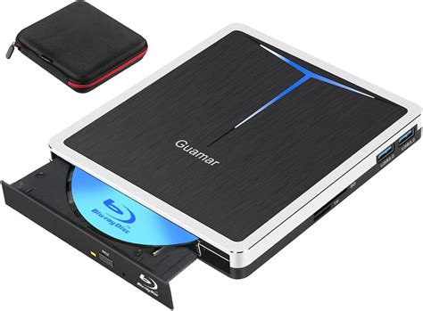 Amazon Com Guamar External Blu Ray Drive Usb Type C Bluray Burner Dvd Bd Player Slim