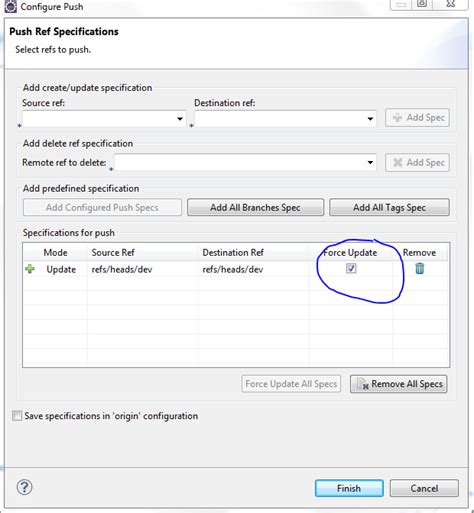 Eclipse Egit Rejected Non Fast Forward Stack Overflow