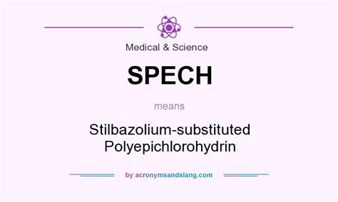 Spech Stilbazolium Substituted Polyepichlorohydrin In Medical