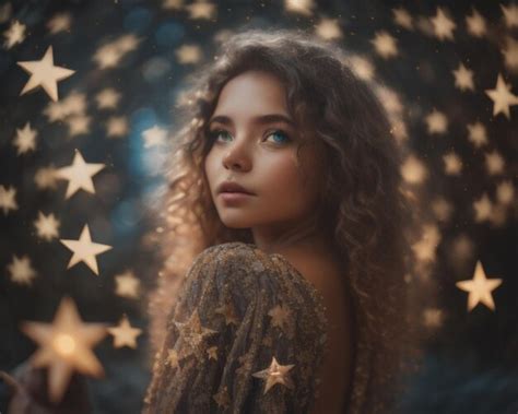 Premium Photo A Girl With A Tree In The Background