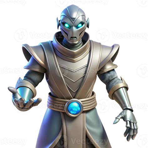 Vibrant Vintage 3d Render Armored Robot Mage Premium 56677724 Png
