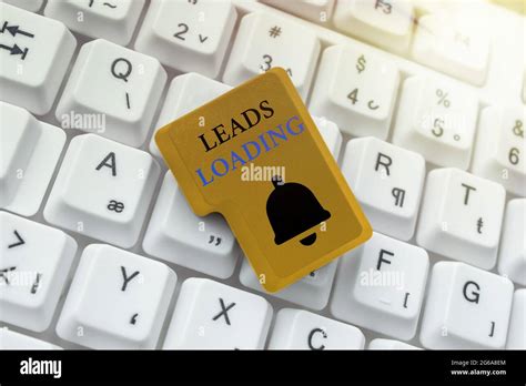 Writing Displaying Text Leads Loading Business Idea Initiating Customer Regards With The