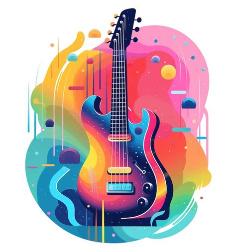 Premium Ai Image Colorful Musical Instruments Illustration