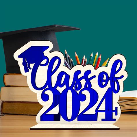 Darzheoy 2024 Graduation Party Decorations Wooden Sign Class Of 2024