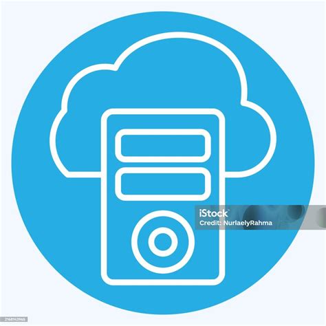 아이콘 클라우드 데이터베이스 네트워크 기호와 관련이 있습니다 파란 눈 스타일 간단한 일러스트레이션 Cpu에 대한 스톡 벡터 아트 및 기타 이미지 Istock