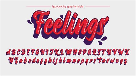 Red Cursive 3d Graffiti Cartoon Custom Typography 2386461 Vector Art At