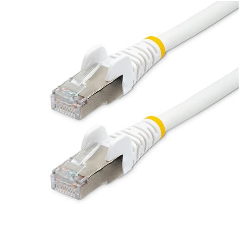 StarTech 1m LSZH CAT6a Ethernet Cable 10GbE S FTP 100W PoE White NLWH 1M CAT6A PATCH Mwave