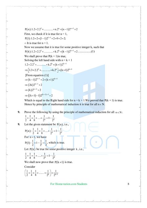 ncert solutions for class 11 maths chapter 4 principle of mathematical
