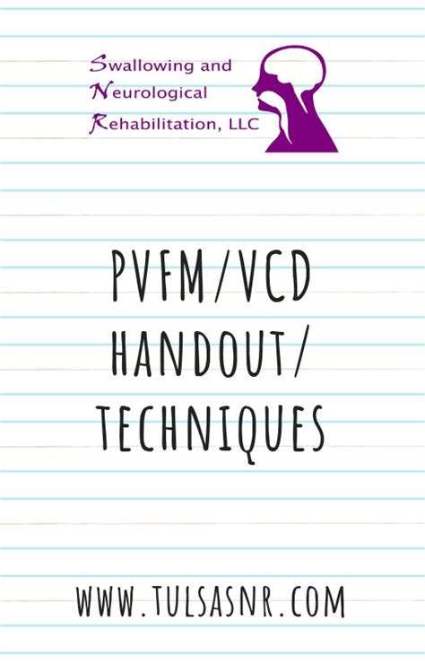 Pvfm Vcd Handout And Techniques