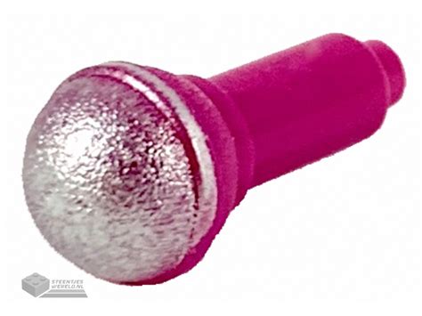 lego® 90370pb05 minifigure utensil microphone with metallic silver