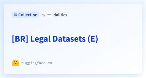 Br Legal Datasets E A Dalitics Collection