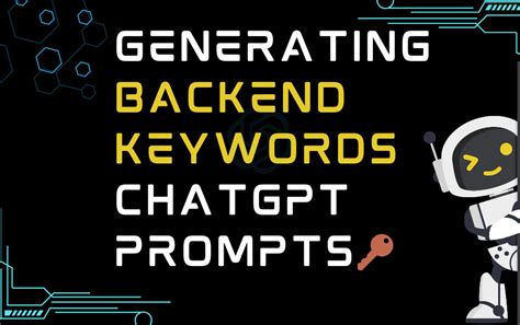 Generating Backend Keywords ChatGPT Prompts Pro AI Prompt