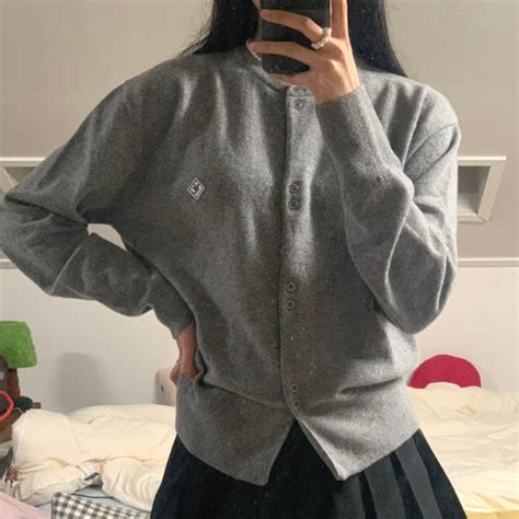 여자 회색 가디건 추천 노컨텐츠 캐시미어 울 버튼 가디건 코디 네이버 블로그