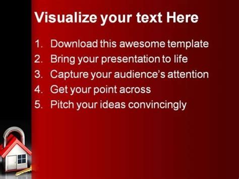 House Lock And Key Security PowerPoint Backgrounds And Templates 1210