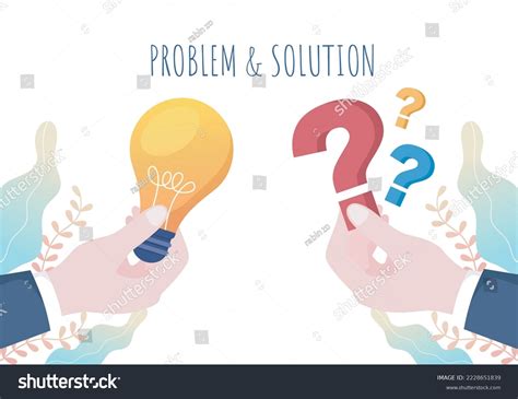 Problem Solution Flat Vector Illustration Stock Vector Royalty Free 2228651839 Shutterstock