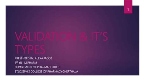 Types Of Validation Ppt