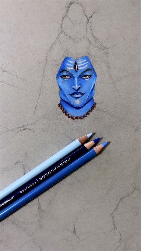 Shiva Sketch Progression Original Art Work Rindia