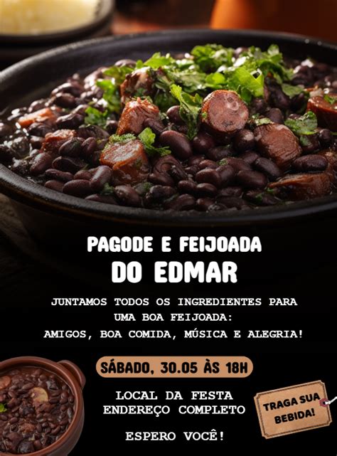 Convite Aniversário Pagode E Feijoada