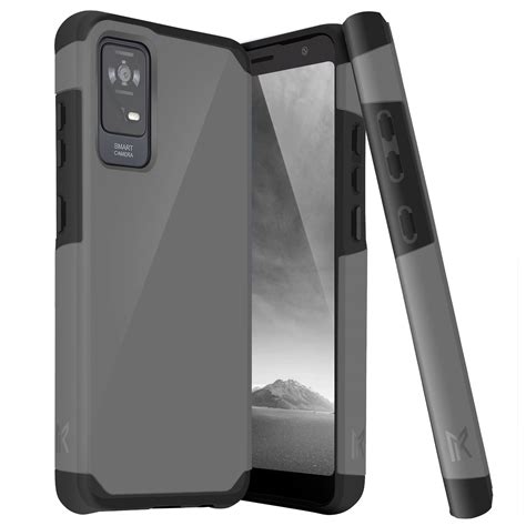 TJS For TCL ION X ION V Phone Case Magnetic Support Dual Layer Drop Protection Impact Rugged