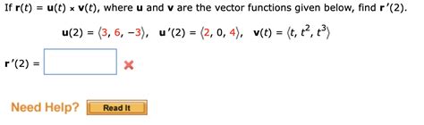 Solved If R T U T V T Where U And V Are The Vector Chegg Com
