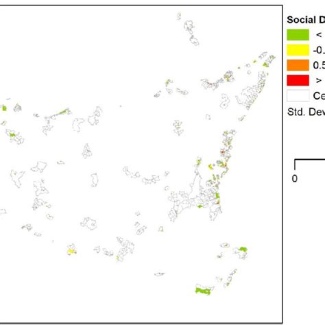 Map Of The Distribution Of Values Of The Indicator Of Road Traffic í Download Scientific