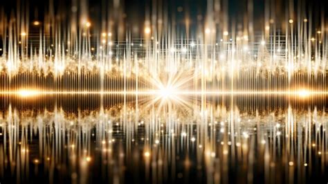 Digital Waveform Border With Light Pulses And Copy Space Concept As A