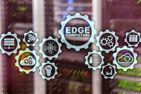 Premium Photo Edge Computing On Modern Server Room Background
