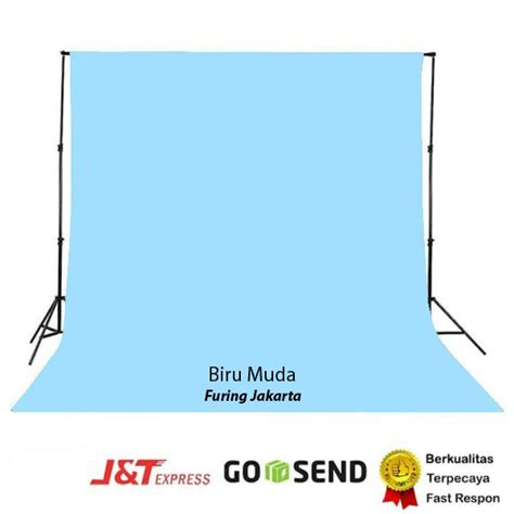 Jual Background Biru Muda 100 Gsm Kain Spunbond Backdrop Shopee Indonesia