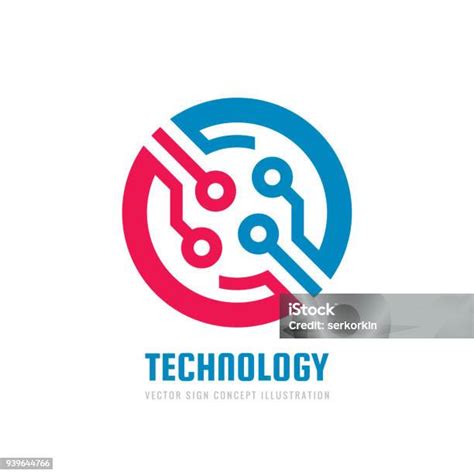 기술기업의 정체성에 대 한 벡터 기호 서식 파일입니다 추상 칩 기호입니다 네트워크 인터넷 기술 개념 그림입니다 디자인 요소입니다