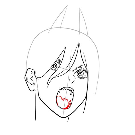 How To Draw Power S Face Chainsaw Man SketchOk
