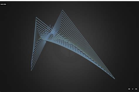 exploring ruled surfaces with three js and sketchfab