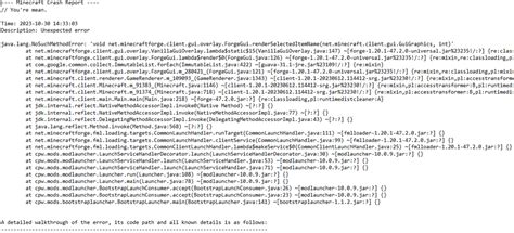Heres The Error Code Of That Mod For My Modpack Rmoddedminecraft