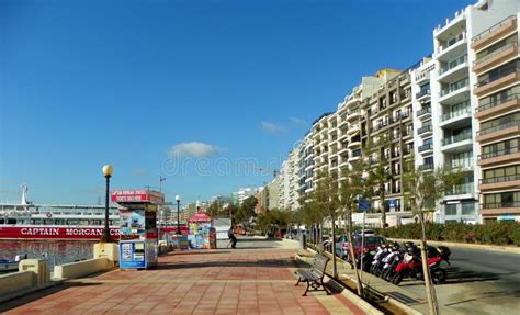 Malta Sliema Embankment Of The City Triq Ix Xatt Editorial Stock Image Image Of Culture