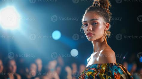 Ai Generated Elegant Female Models In Designer Outfits On Fashion Show