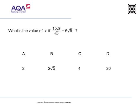 Solving Equations With Surds Gcse Maths Question Of The Week Higher Mr Barton Maths Blog