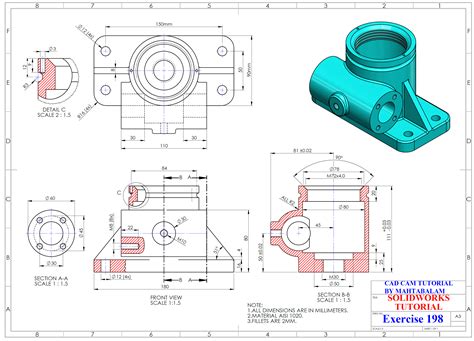 Solidworks Tutorial Exercise 198