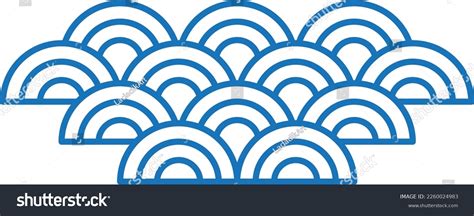 Semi Circle Pattern Blue Smooth Lines Stock Vector Royalty Free 2260024983 Shutterstock