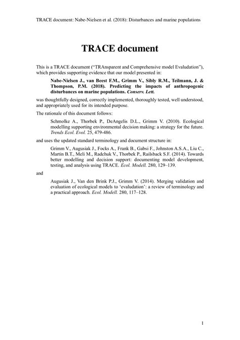 Pdf Predicting The Impacts Of Anthropogenic Disturbances On Marine Populations Supporting