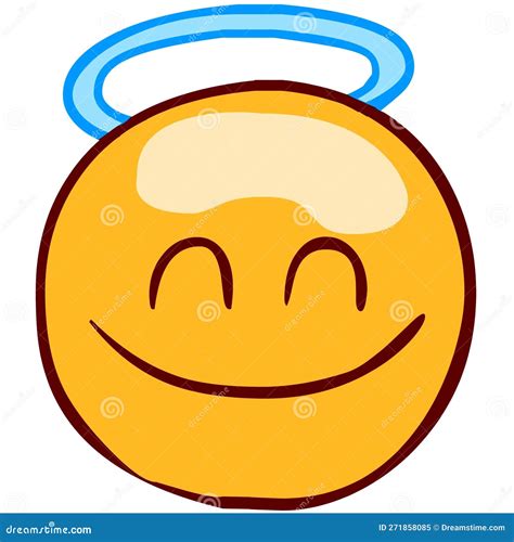 Angel face emoji stock de ilustración Ilustración de texto 271858085