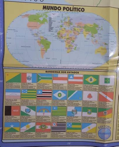 Mapa Escolar Político Rodoviário Regional Do Brasil 2024 Gigante 110 X