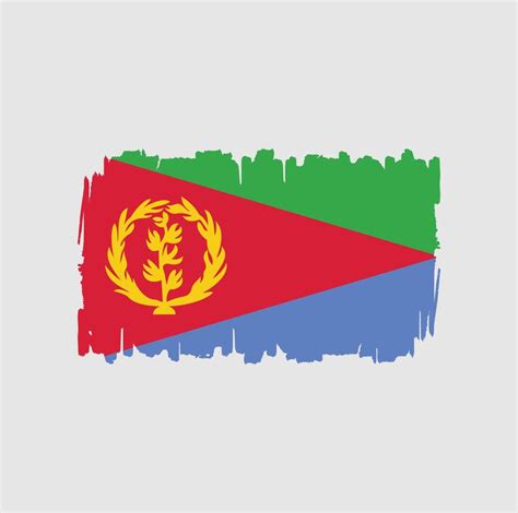 Eritrea Flag Brush Strokes National Flag 6552643 Vector Art At Vecteezy