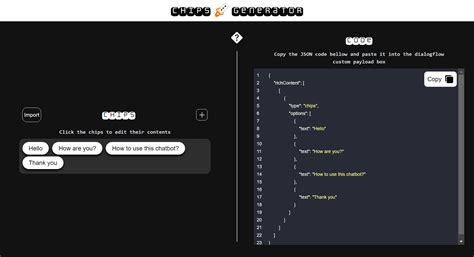 Dialogflow Chips Generator R Dialogflow