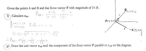 Solved Given The Points A And B And The Force Vector F With Chegg