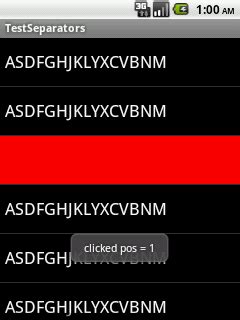 Android How To Add Separators In A Listview At Specific Positions Stack Overflow